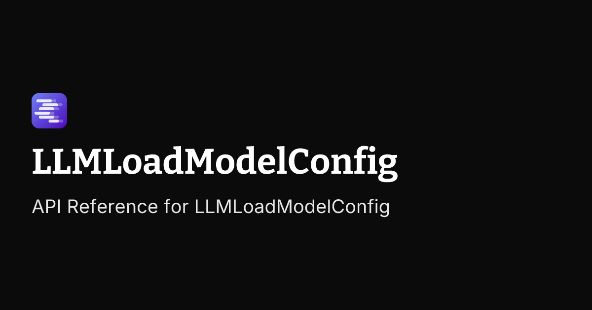 LLMLoadModelConfig | LM Studio Docs