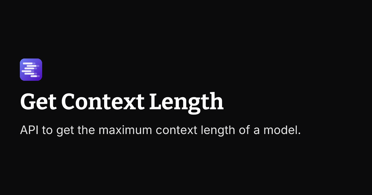 Get Context Length | LM Studio Docs