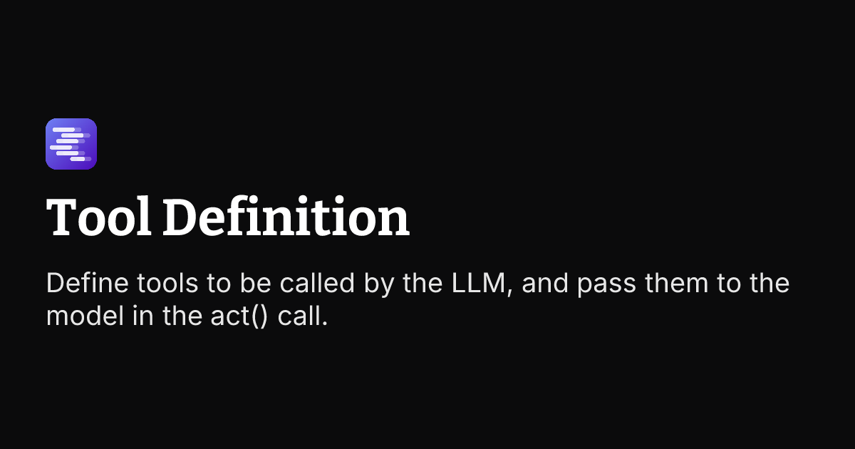 Tool Definition | LM Studio Docs