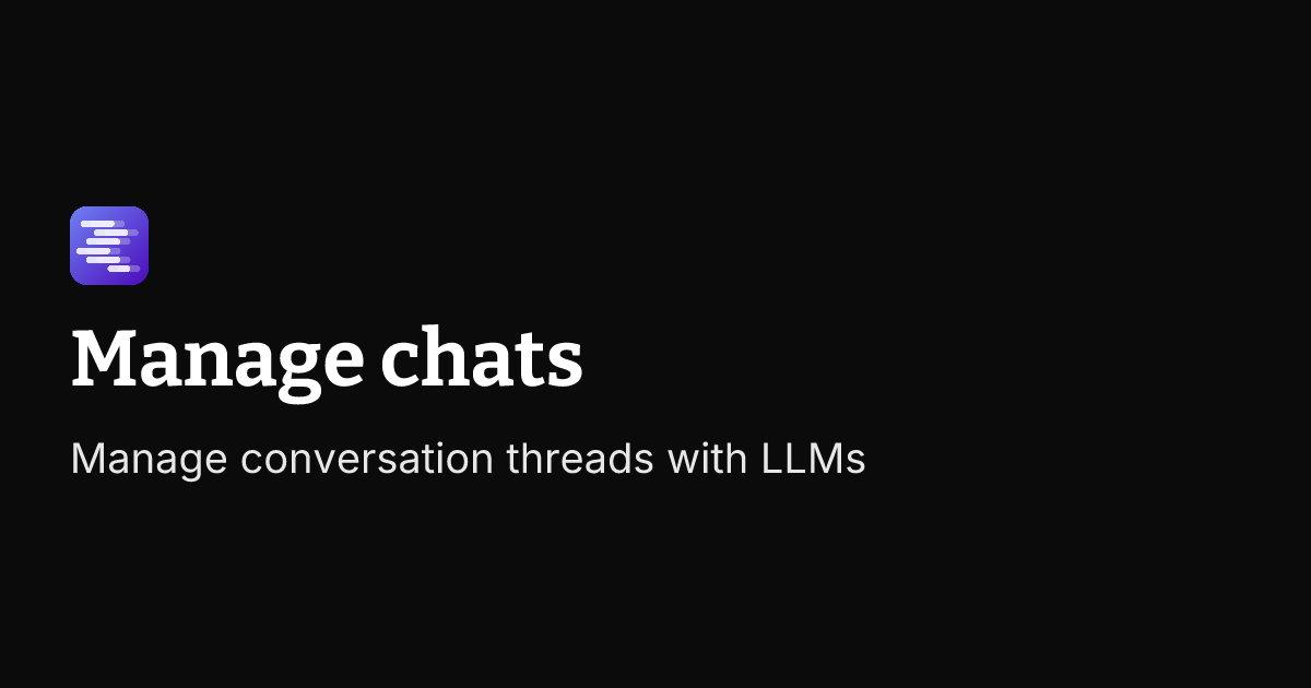 Manage chats | LM Studio Docs