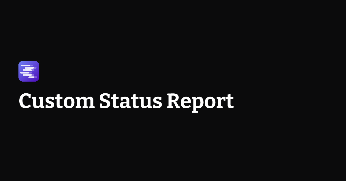 Custom Status Report | LM Studio Docs