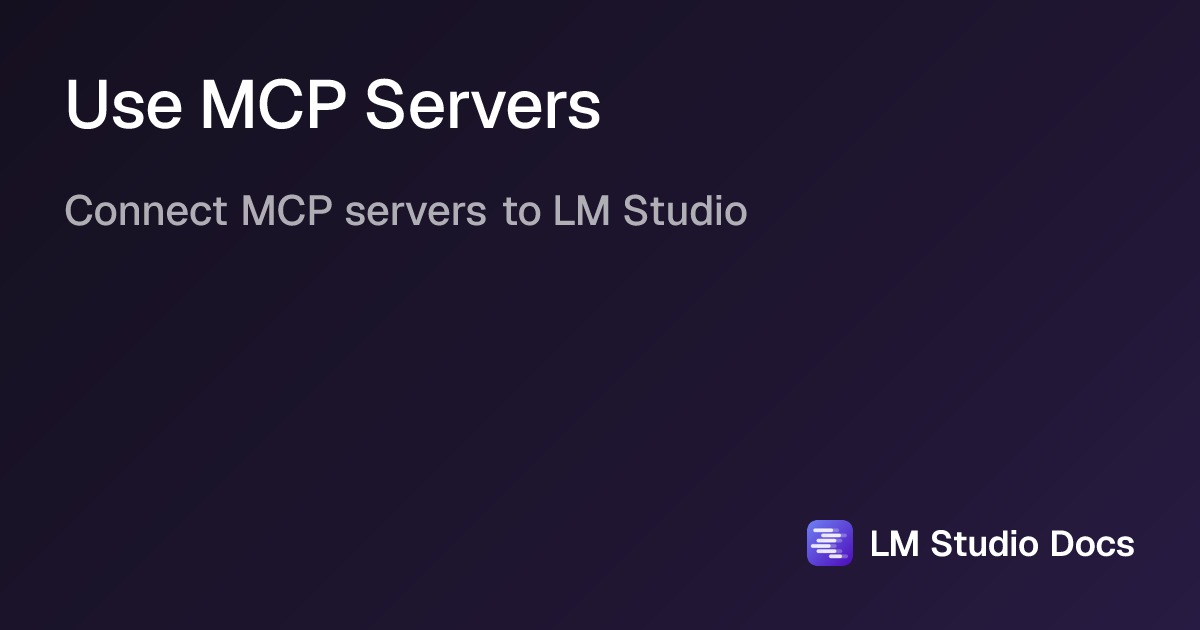Use MCP Servers | LM Studio