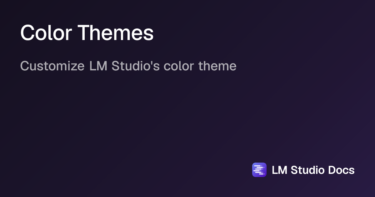 Color Themes | LM Studio