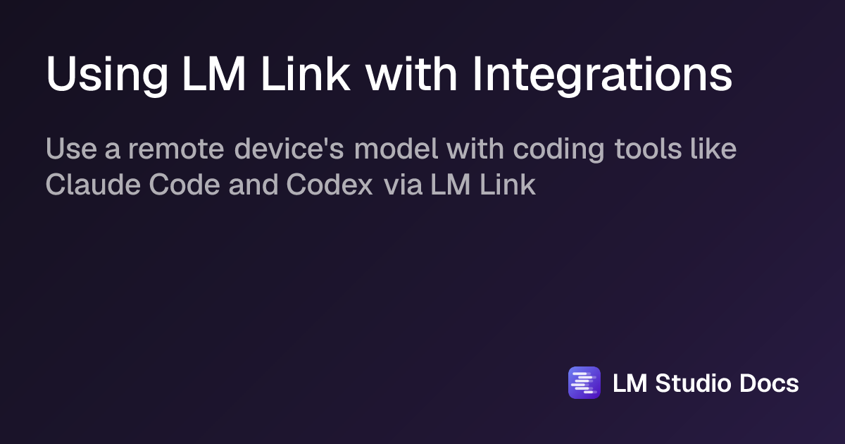 Using LM Link with Integrations | LM Studio