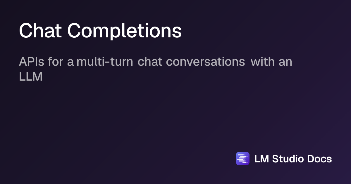 Chat Completions | LM Studio