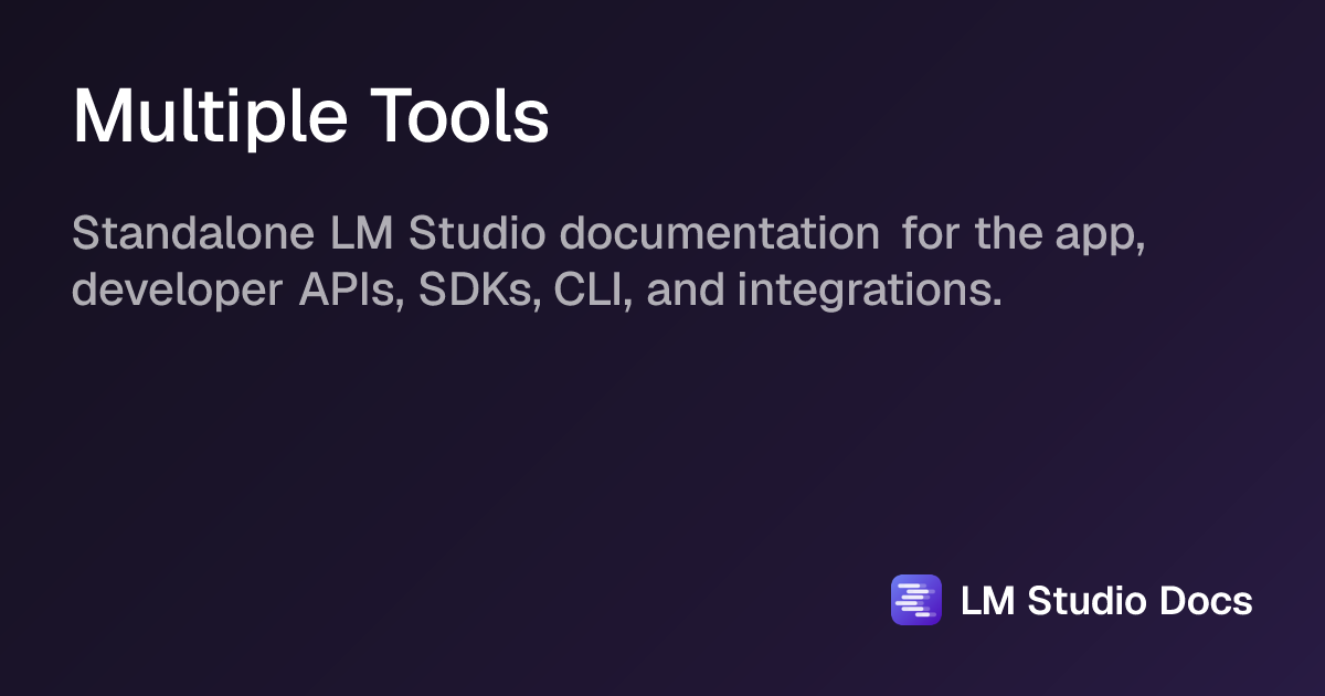 Multiple Tools | LM Studio